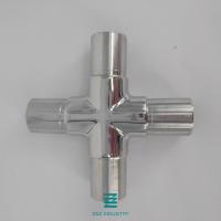 China Stainless Steel Cross Handrail Connector With 4 Direction Cross Angle for sale