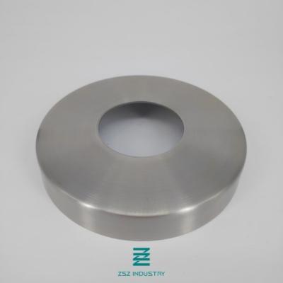 China Satin / Mirror Finishing Metal Railing Posts Round Base With Long Life for sale
