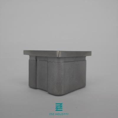 China 40x40x2.0mm Square Handrail End Caps Dome Shape Easy Installation for sale