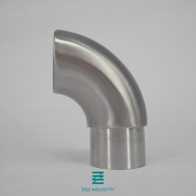 China 90 Degree Elbow Handrail End Caps With Satin / Mirror Surface Treatment for sale