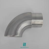 China 42.4x2.0mm Stair Rail End Caps 90 Degree Flat Shape Stainless Steel Material for sale