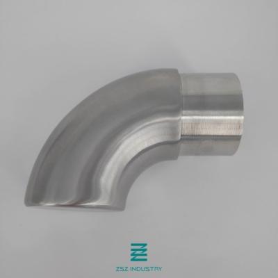 China 42.4x2.0mm Stair Rail End Caps 90 Degree Flat Shape Stainless Steel Material for sale