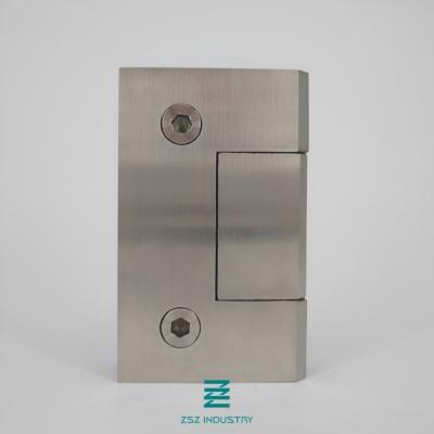 China Middle Flat Shape Stainless Steel Glass Door Hinges Wall Mounting Easy Installation for sale