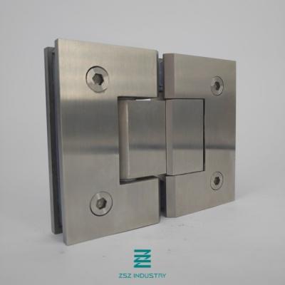 China Glass To Glass Stainless Steel Glass Door Hinges Flat Shape W55mm X H90mm for sale