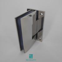 China Mirror Polish Stainless Steel Glass Door Hinges Half Open Flat Shape W55mm X H90mm for sale