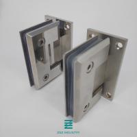 China Half Open Slanted Shape Glass To Wall Hinges , Frameless Glass Shower Do for sale