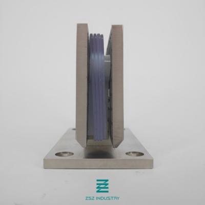 China 90 Degree Stainless Steel Glass Door Hinges W55mm X H90mm For Shower Room for sale