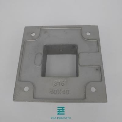 China Stainless Steel 304 Metal Railing Posts Square Shape Satin / Mirror Surface Finish for sale
