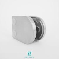 China Flat Surface Glass Railing Clamps Stainless Steel Material H55mm X W55mm for sale