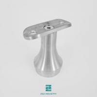 China Fixed Saddle Handrail Support Brackets / Handrail Mounting Brackets Satin Brushed Polish for sale