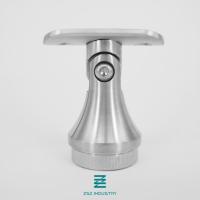 China Height 60 - 125mm Stainless Steel Handrail Brackets Support With Direction Adjustable Curved Reception for sale