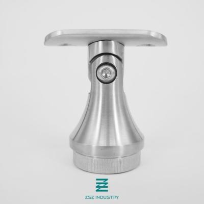 China Height 60 - 125mm Stainless Steel Handrail Brackets Support With Direction Adjustable Curved Reception for sale
