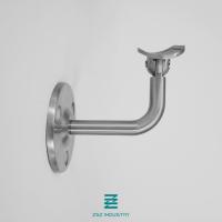 China Polished Adjustable Handrail Bracket / Wall Rail Bracket 90 Degree Elbow Saddle Plate for sale