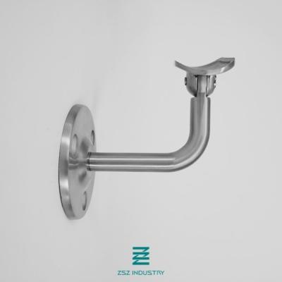 China Polished Adjustable Handrail Bracket / Wall Rail Bracket 90 Degree Elbow Saddle Plate for sale