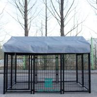 China Durable Welded Wire Mesh Fence Panels Metal Dog Kennel 225 X 160 X 150cm for sale