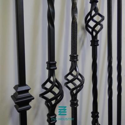 China Iron Balusters Decorative Metal Post Single Basket With 1117.6mm 44
