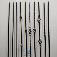 China Iron Tube Material Metal Railing Posts 1117.6mm Height With Square Base for sale