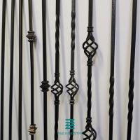 China Square Hollow Metal Fence Posts Customized Double Knuckle Iron Balusters for sale