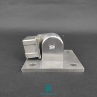 China Professional Glass Balcony Railing / Stainless Steel Square Post Silver Color Box Packaging for sale