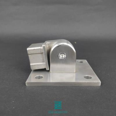 China Professional Glass Balcony Railing / Stainless Steel Square Post Silver Color Box Packaging for sale