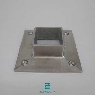 China Satin / Mirror Finish Metal Railing Posts With Glass Clamp For Hotel ISO9001 for sale