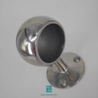 China Silver Color Flat Ground Handrail Bracket Hardware 42.4mm High Strength for sale