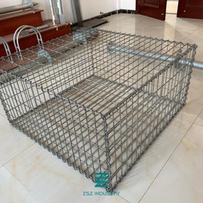 China Welded Iron Wire Mesh Fence Rolls Wire Mesh Gabion Box Rectangle 2 * 1 * 1m for sale