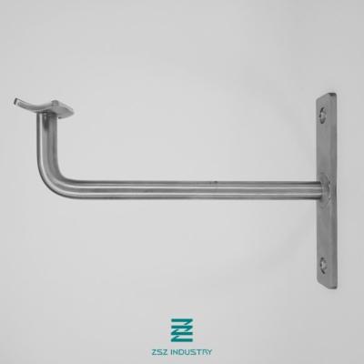China Wall Mounting Exterior Stair Brackets Glass Balustrade 45mm Height Satin / Mirror Polish for sale
