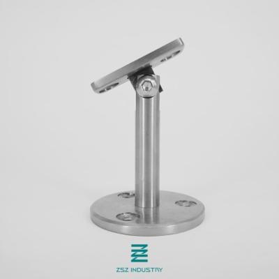 China Adjustable Mounting Handrail Brackets Satin Brushed Polish 60 - 125mm Height for sale