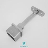 China Stainless Steel 304 / 316L Handrail Brackets Wall Bracket For Flat Satin Polished Handrails H50mm X W80mm for sale