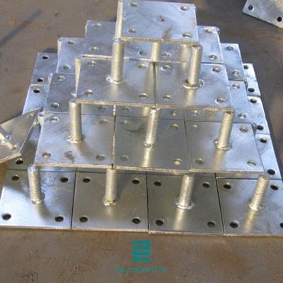 China Strengthen Rectangle Adjustable Column Anchors With 750mm / 900mm Height for sale