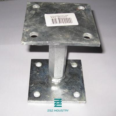 China Column Anchors Chain Link Fence Fittings Hot Dipped Galvanized 2mm Thickness for sale