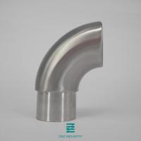 China Silver Color Handrail End Caps 90 Degree Elbow 55mm Height Box Packaging for sale