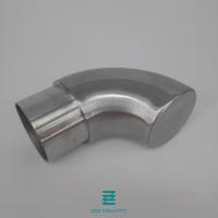 China 90 Degree Elbow Satin Polishing End Caps 42.4mm Railing Flat For Stainless Steel 316L/304 Round Tubes for sale