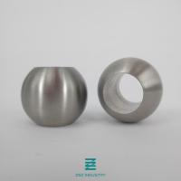 China 8mm Height Metal Railing End Caps For 42.4mm Diameter Round Satin Polish Tubes for sale