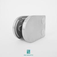 China Flat Mounting Stainless Steel Glass Clamps Simple Design For Handrail And Railing for sale
