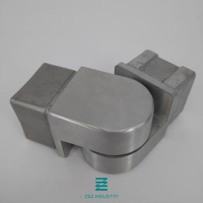 China Deck And Balcony Railing Fittings Connectors Handrail Angle Connector 27mm Height for sale