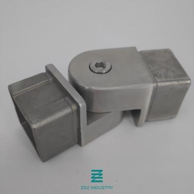 China Adjustable Flush Elbow Handrail Connector Square 27mm Height With Iso9001 for sale