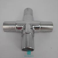 China Cross Handrail Connector Stainless Steel 304 / 316l Round Flush 42.4mm 42.4 X 2.0mm for sale