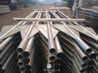 China Iron Tube Hot Dipped Galvanized Post With 2400mm / 2900mm Height Silver Color for sale