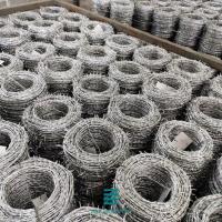 China Galvanized Wire Mesh Fence Rolls Sturdy Barbed Wire Roll 100 Meters Roll Length for sale
