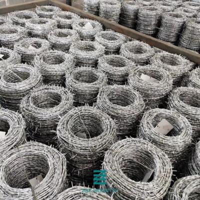 China Galvanized Wire Mesh Fence Rolls Sturdy Barbed Wire Roll 100 Meters Roll Length for sale