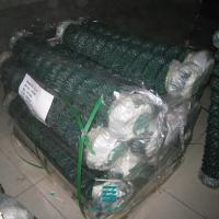 China Galvanized Wire Mesh Fence Rolls Pvc Coated Chain Link Fence Green Color for sale