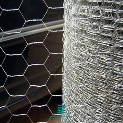 China Silver Color Wire Mesh Fence Rolls Hexagonal Hole Shape For Stone Cage for sale
