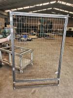 China Iron Dog Kennel Garden Fence Gate 25 X 25 Square Tube Silver Color 1200mm Width for sale