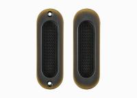 China Modern Stripy Sliding Door Bathroom Handle Lock Set Keyless Push Pull Hidden Handle for sale