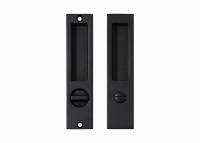 China Brass Sliding Door Lock Set Handles Gold PVD Black For Interior Living Room Bathroom for sale