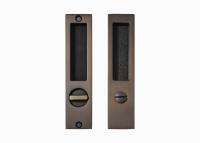 China Brass Sliding Door Lock Set Handles Gold PVD Black For Interior Living Room Bathroom for sale