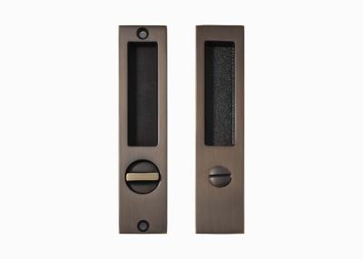 China Brass Sliding Door Lock Set Handles Gold PVD Black For Interior Living Room Bathroom for sale