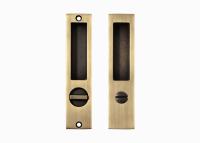 China Brass Sliding Door Lock Set Handles Gold PVD Black For Interior Living Room Bathroom for sale